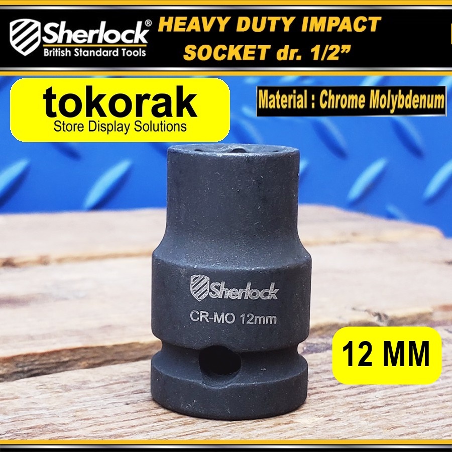 Jual KUNCI MATA SOK PUKUL 1/2" SHERLOCK SHOCK IMPACT SHOCKET 12 MM 1/2 ...