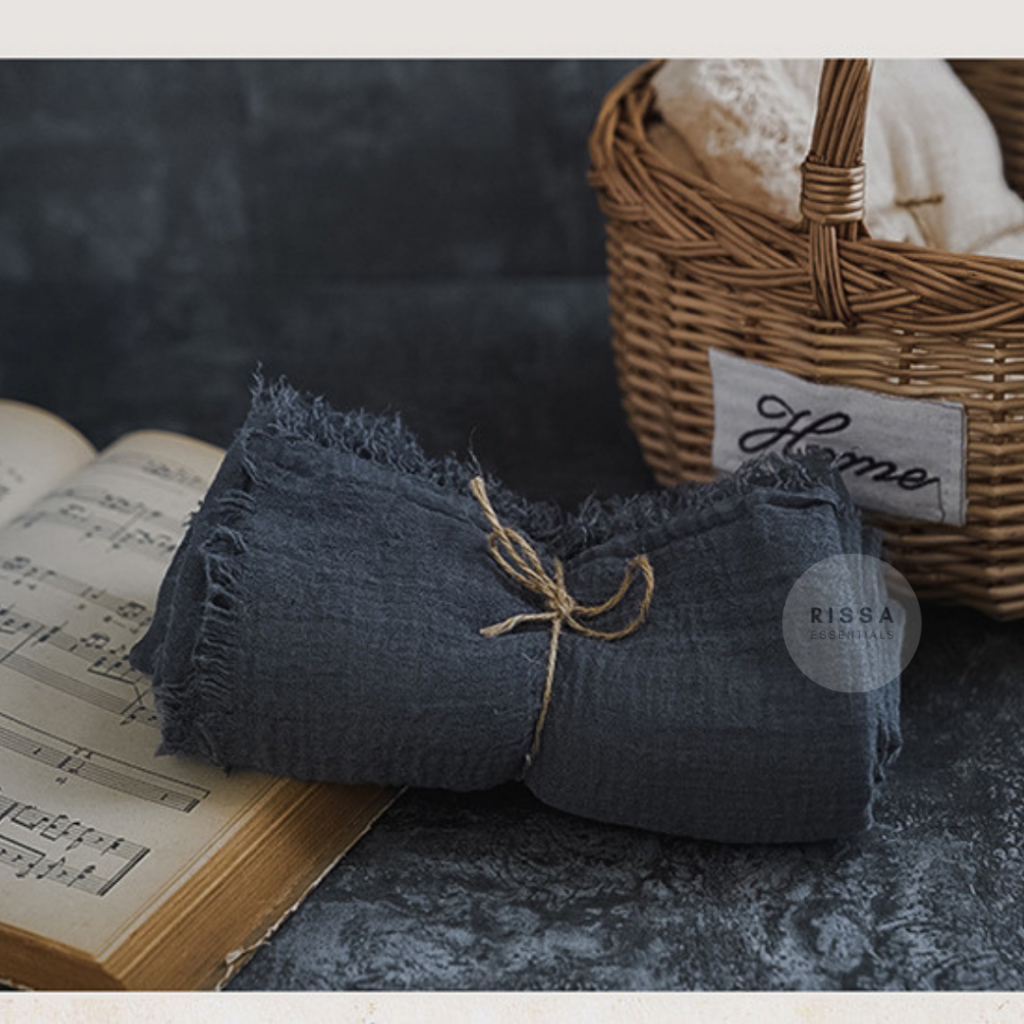 Jual [RISSA] Kain Linen Cotton Fabric Gauze Home Decor Modern Properti ...