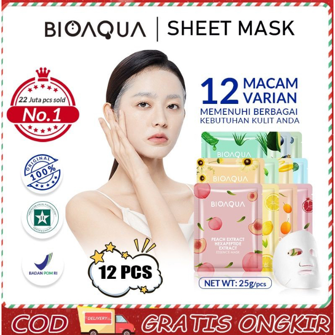 Jual BIOAQUA Sheet Mask Hydrating Essence Face Mask SHEET MASK BPOM ...