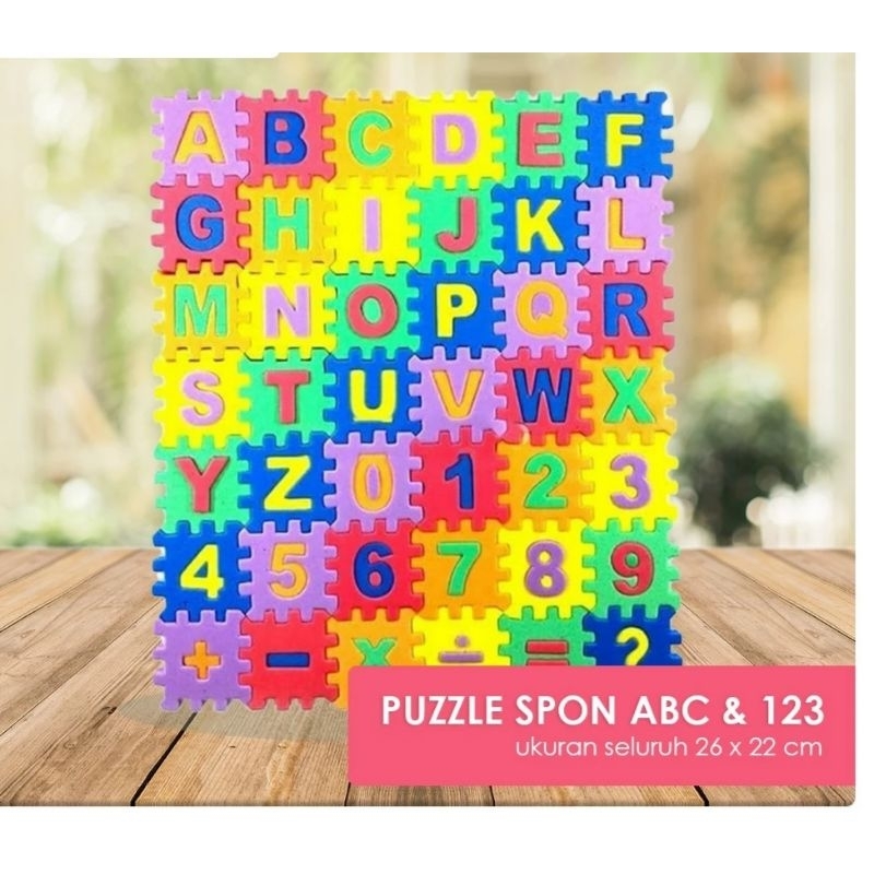 Jual Mainan Edukasi Alfabet Puzzle Sponge ABC Spons Belajar Huruf Abjad ...