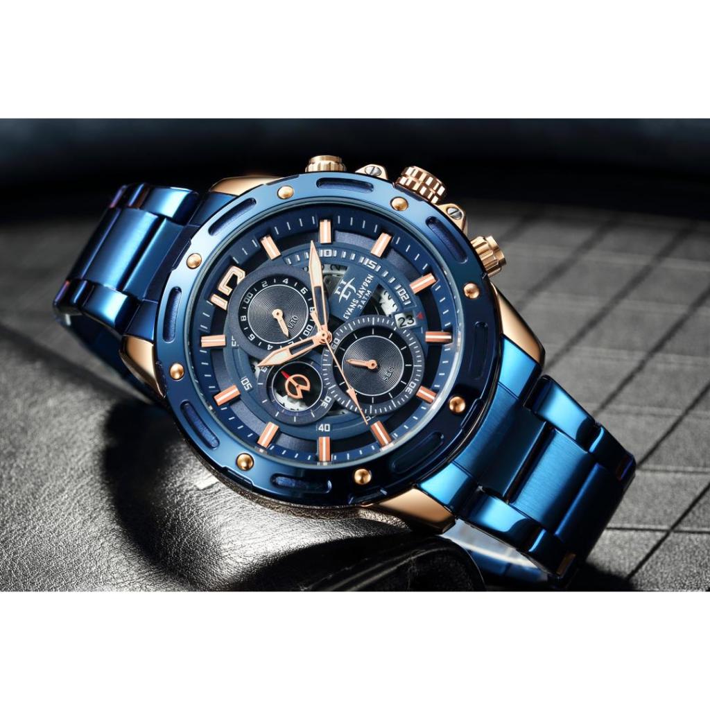 Jual Jam Tangan Pria Evans Jayden 9494 Original Chronograph Aktif ...
