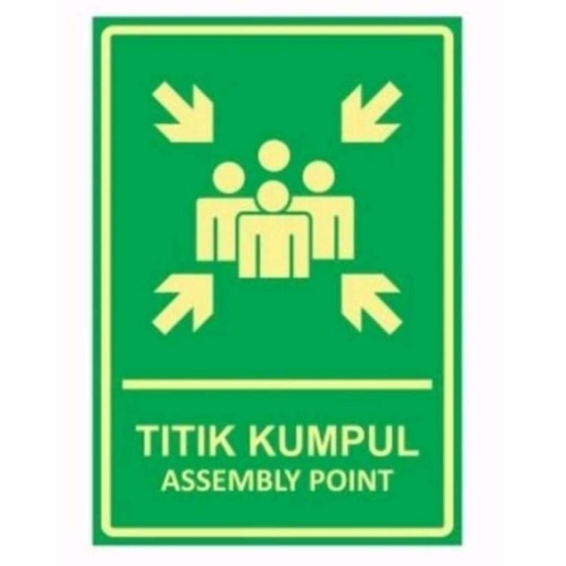 Jual SIGN STIKER TITIK KUMPUL ( GLOW IN THE DARK ) K3 SAFETY | Shopee ...