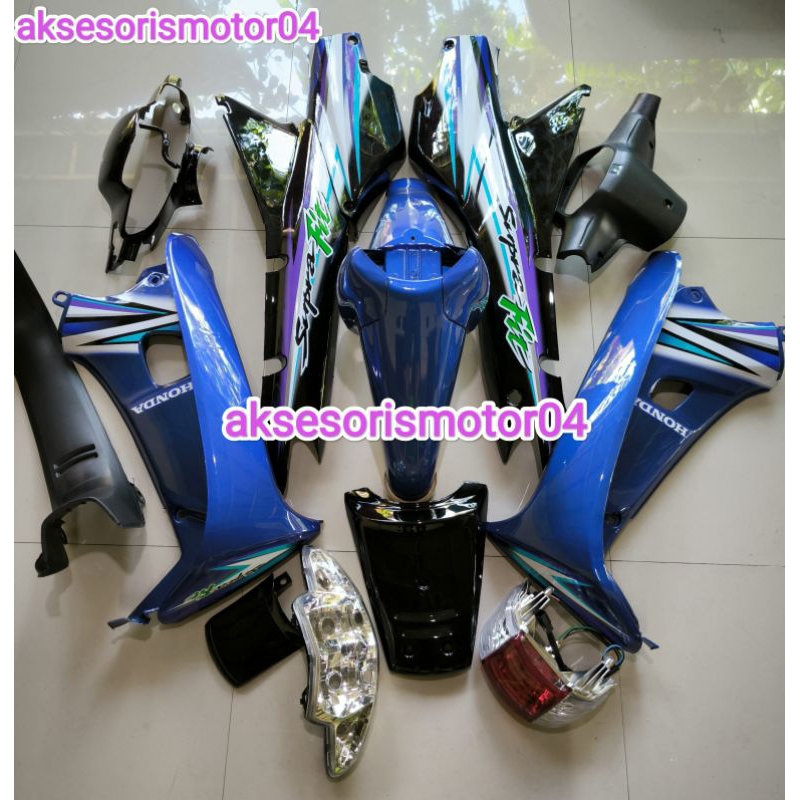 Jual cover body Supra fit Supra x biru hitam cakram tromol tahun 2004 ...