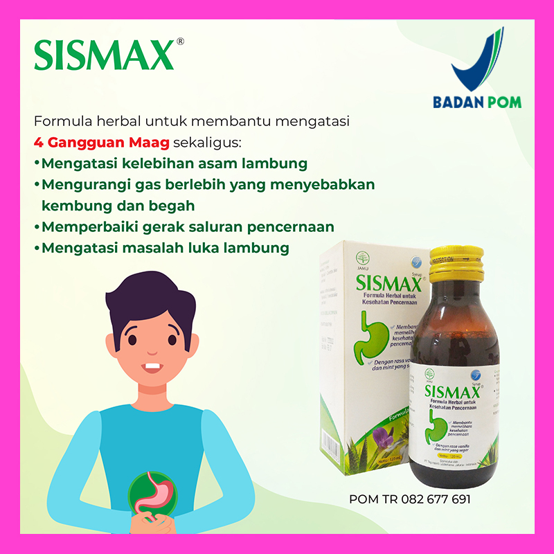 Jual Obat Maag dan Asam Lambung Sirup Herbal SISMAX 120mL | Shopee ...