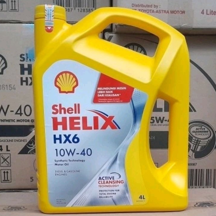 Jual OLI MOBIL SHELL HELIX HX6 10W-40 | HX6 4 LITER | ORIGINAL BARCODE ...