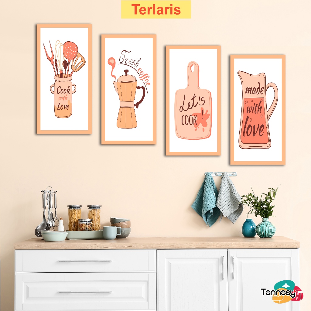 Jual TENNESY Hiasan Dinding Aesthetic Kitchen Dapur 15x30CM Wall Decor ...