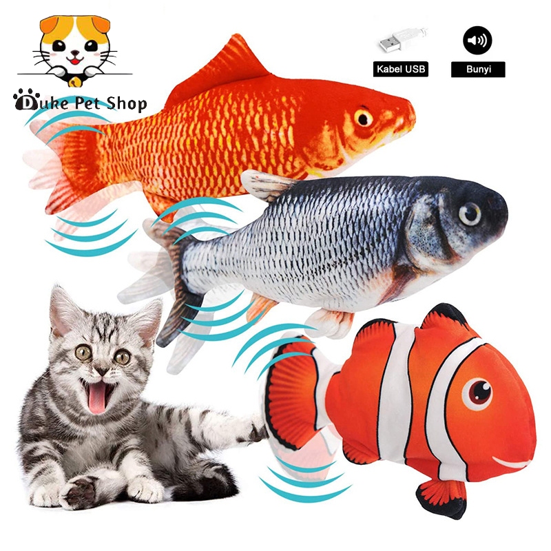 Jual Mainan Ikan Kucing Bergerak Goyang Goyang Lucu Kucing Arwana Ikan ...