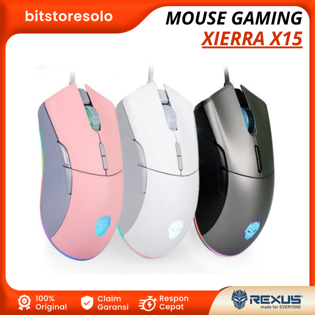 Jual Mouse Gaming Wired Rexus Xierra X15 RGB | Shopee Indonesia