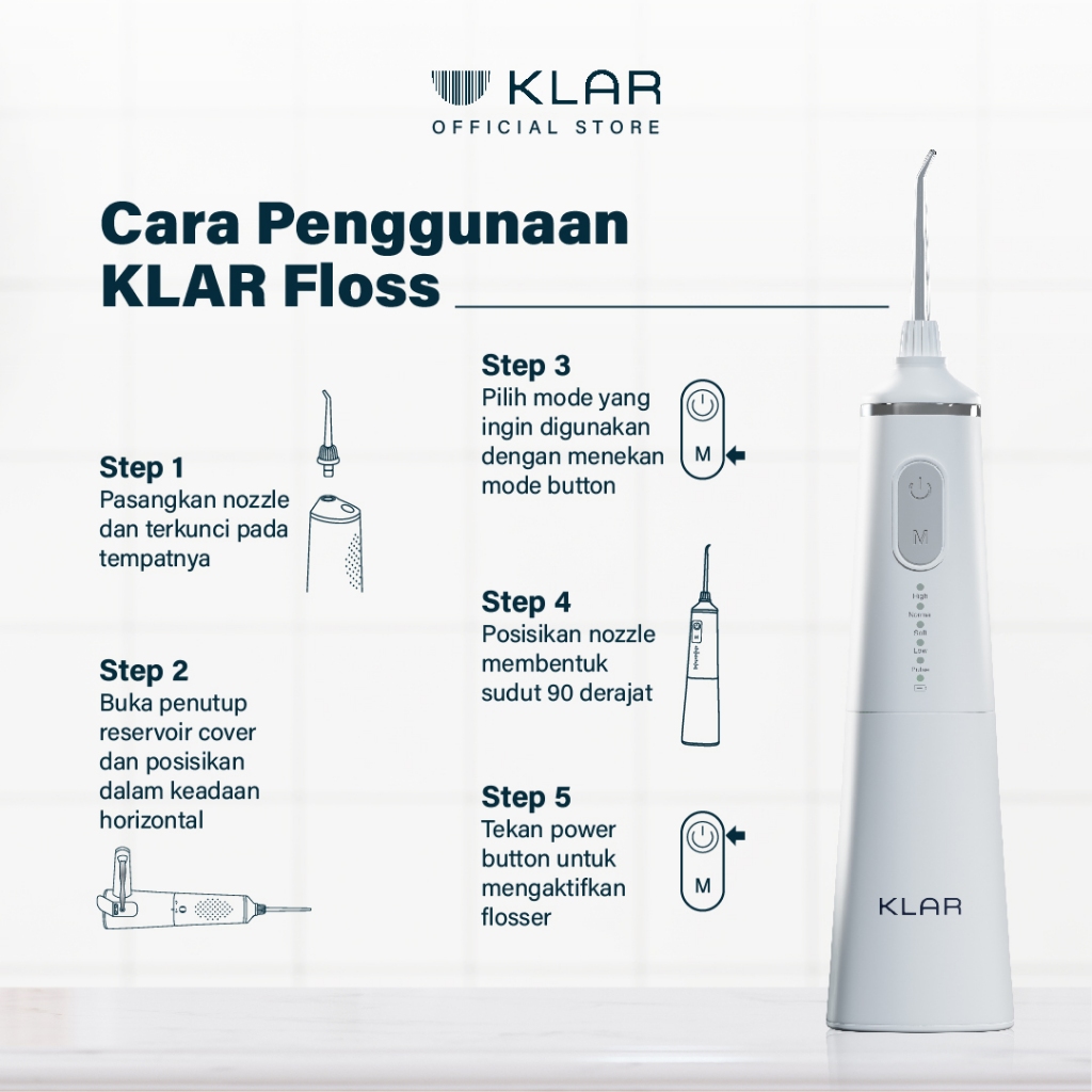Jual KLAR Tooth Flosser Aquapulse - Water Flosser Untuk Membersihkan ...