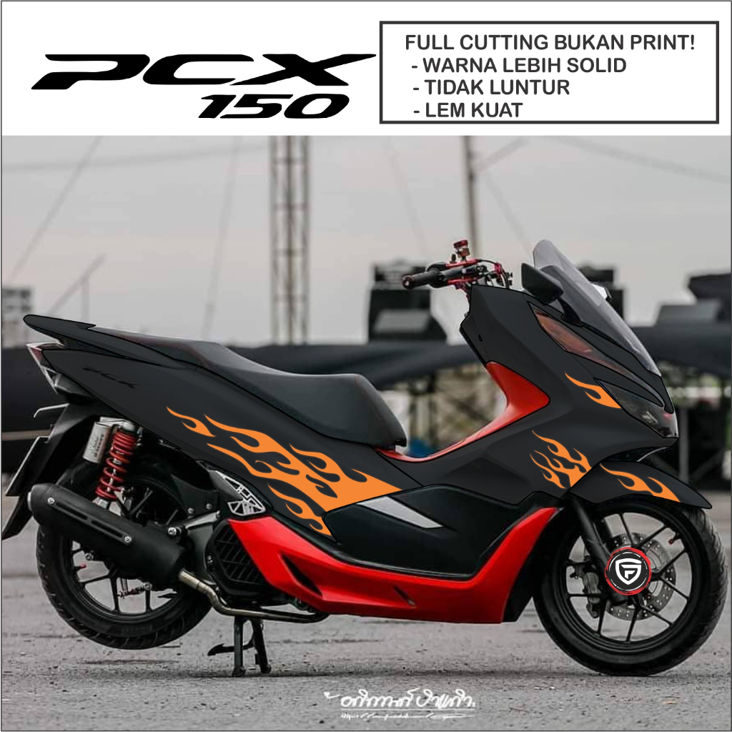Jual STICKER FULL BODI API PCX 150/ CUTTING STICKER PCX 150/STICKER ...