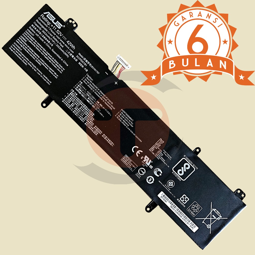 Jual Baterai Untuk Asus Vivobook S14 A411U X411 X411UA X411UF X411UN X411UQ B31N1707 | Shopee ...