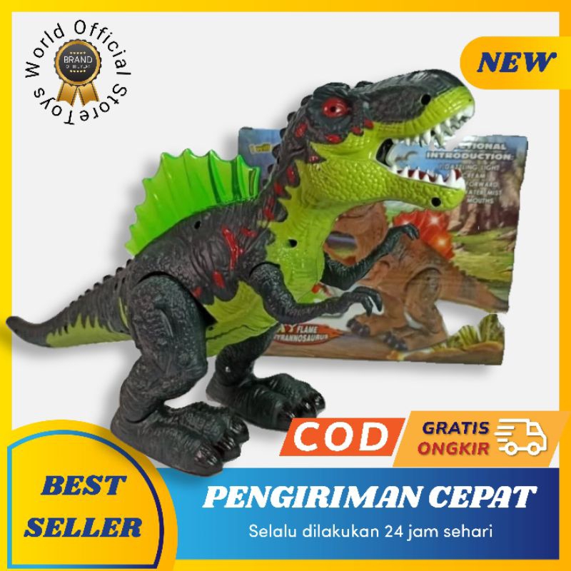 Jual Mainan Anak Dino Trex Dinosaurus T-Rex Spray Flame Bisa Keluar ...