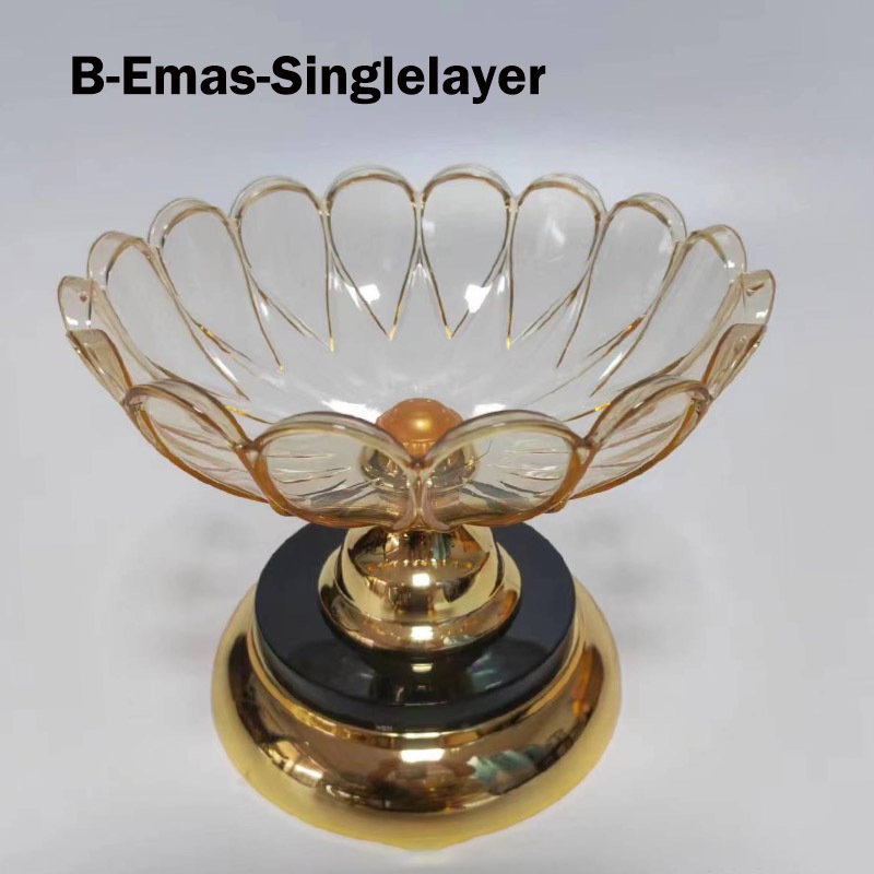 Jual Ornamental Fruit Plate/Piring saji hidangan buah kue crystal ...