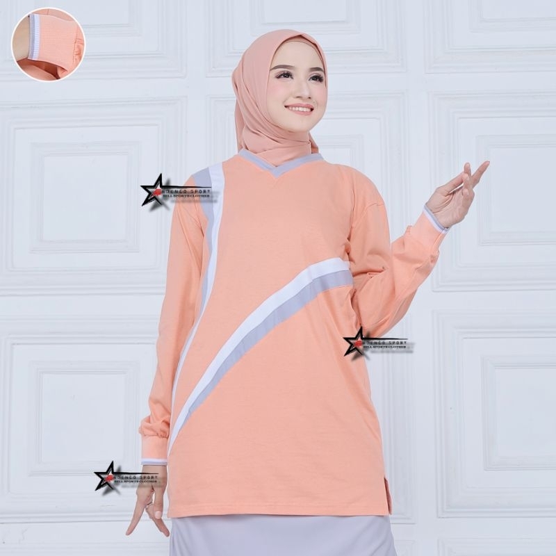 Jual Baju Olahraga Tunik Wanita Muslimah / Atasan Kaos Olahraga Wanita muslimah | Shopee Indonesia