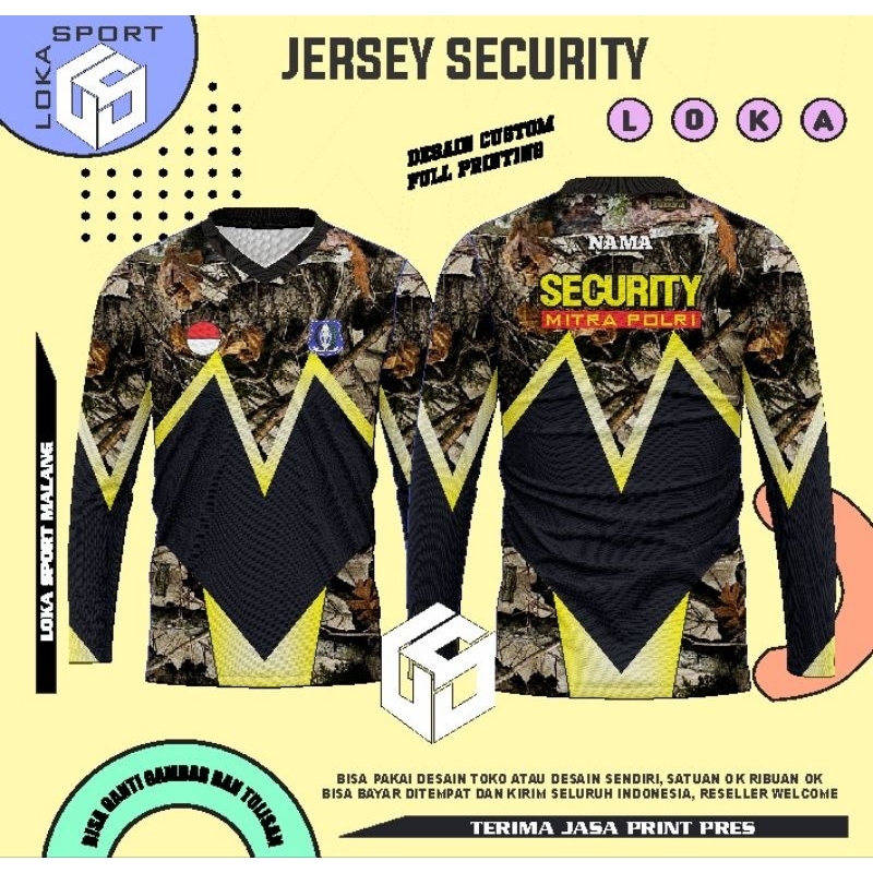 Jual Jersey security gratis custom nama dan logo | Shopee Indonesia