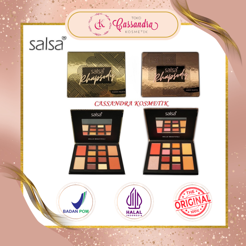 Jual SALSA RHAPSODY FACE PALETTE / MAKE UP KIT / EYESHADOW PALLET ...