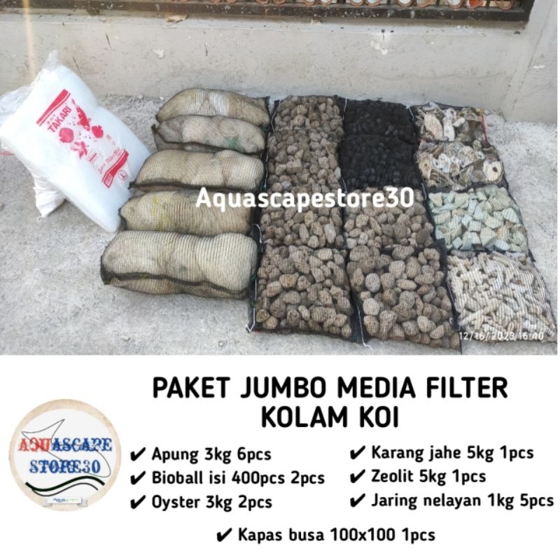 Jual paket jumbo media filter kolam koi siap pakai / paket filter kolam ...