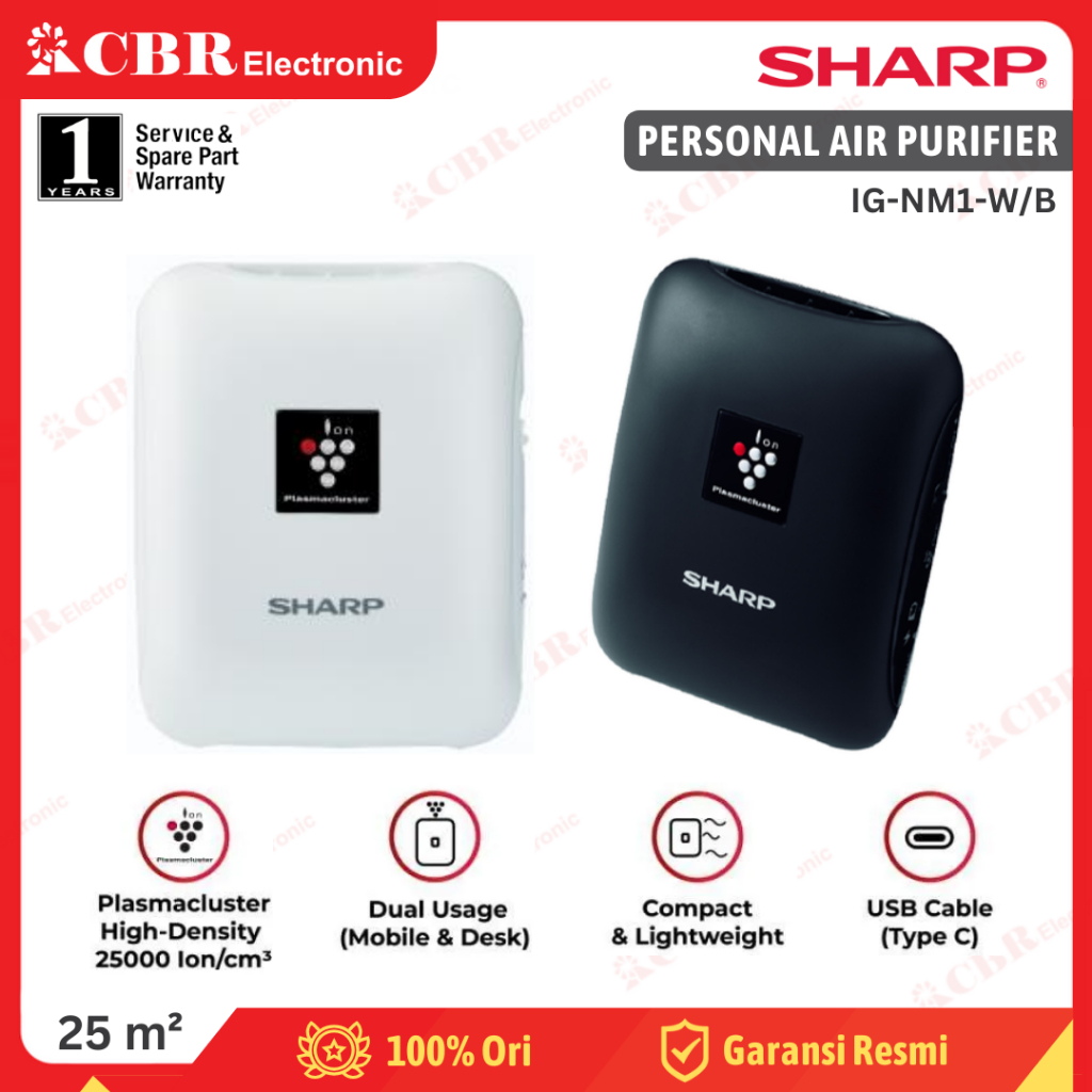 Jual Air Purifier SHARP IG-NM1-B / IG-NM1-W (Personal) | Shopee Indonesia