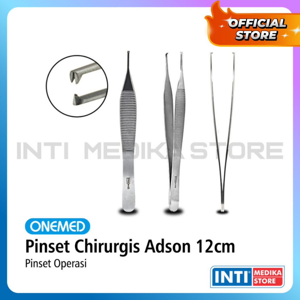 Jual ONEMED - Pinset Anatomi Stainless Steel | Anatomis Dressing Forcep ...