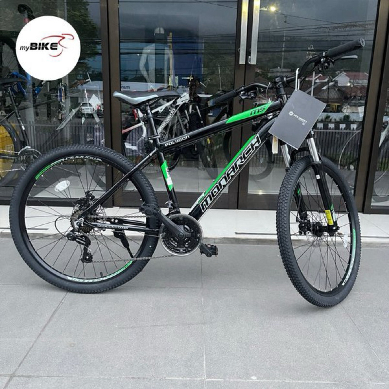 Jual Polygon Monarch M5 MTB roda 26 hardtail frame size 16 inch - Black ...