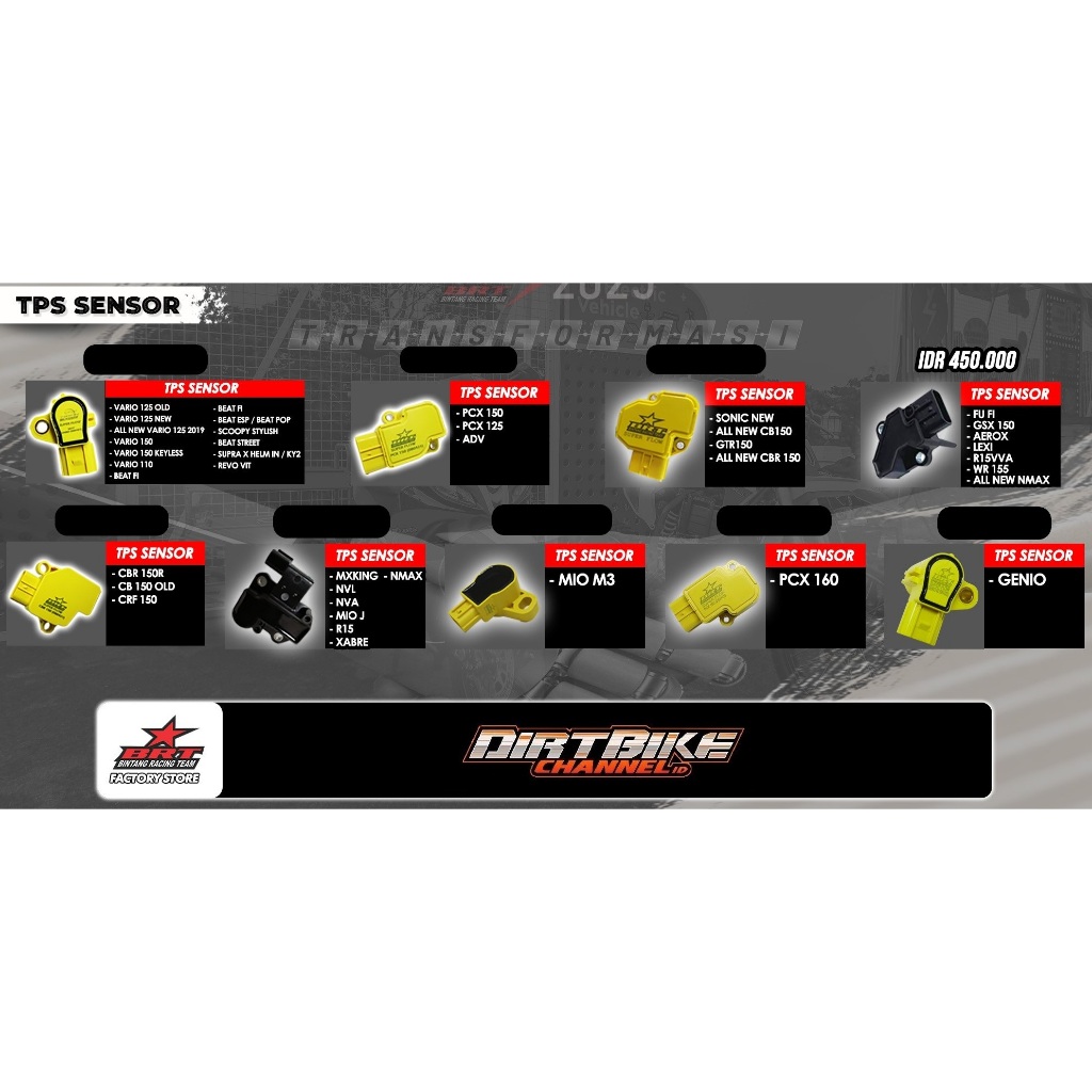 Jual SENSOR TPS BRT CRF WR NMAX AEROX VARIO BEAT SCOOPY GENIO CB CBR ...