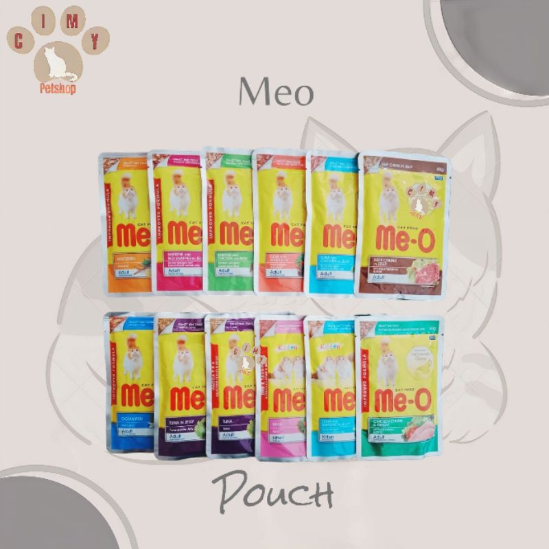 Jual Me-o Pouch 80gr Wet Food | Makanan Basah Kucing | Shopee Indonesia
