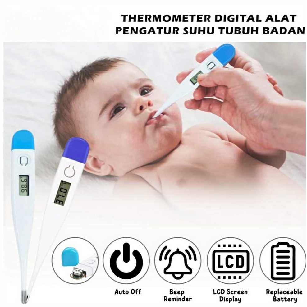 Jual Thermometer Digital Alat Pengukur Suhu Badan Tubuh Bayi Baby Anak ...