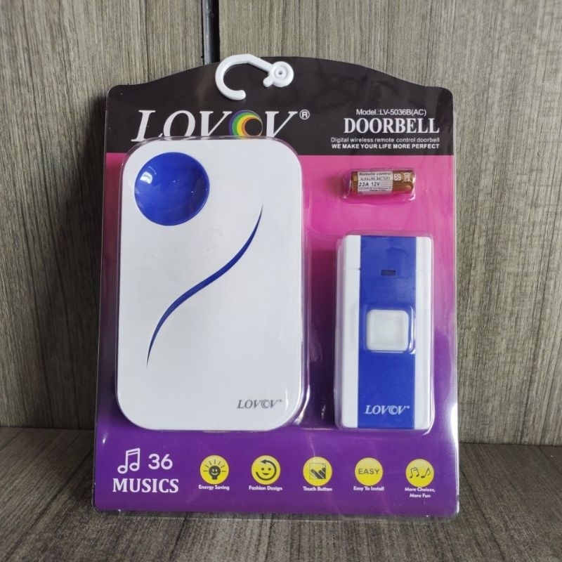Jual BELL RUMAH WIRELESS LOVOV AC 1 KNOP | Shopee Indonesia
