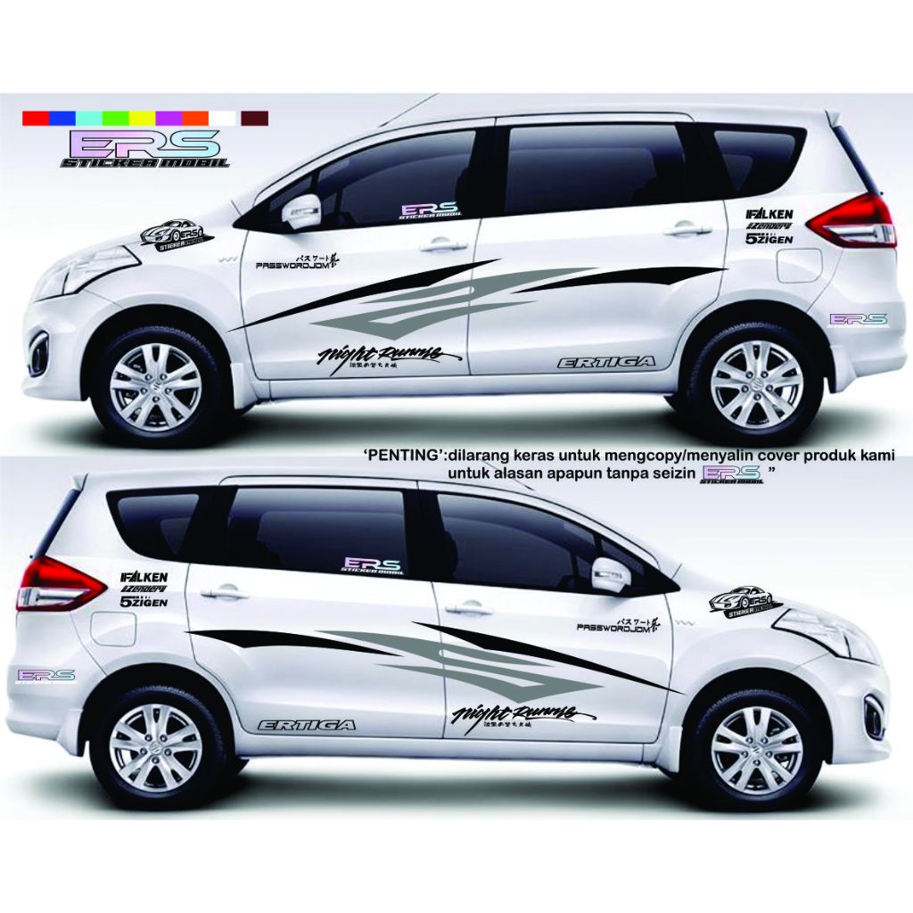 Jual stiker mobil suzuki ertiga list body samping full terbaru cutting ...