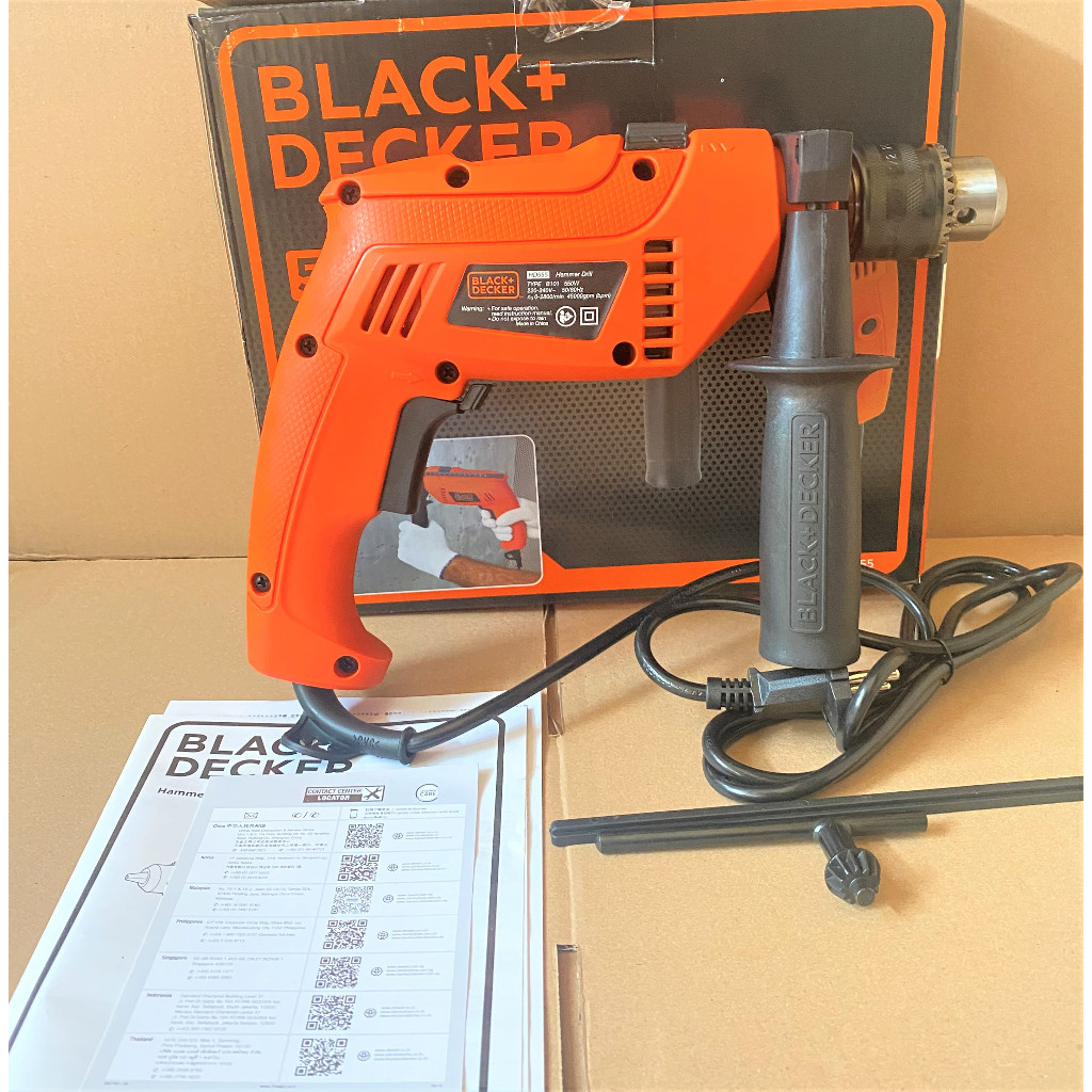 Jual Mesin Bor Tembok / Hammer Drill 550W HD555-B1 BLACK&DECKER HD555 ...