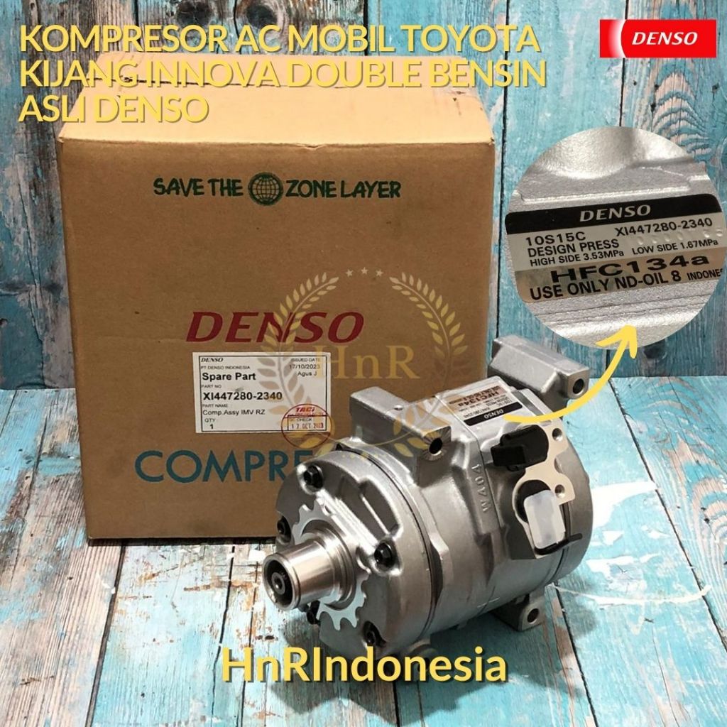 Jual Kompresor AC Mobil Toyota Kijang Innova Double Bensin COMPRESSOR ASLI DENSO | Shopee Indonesia