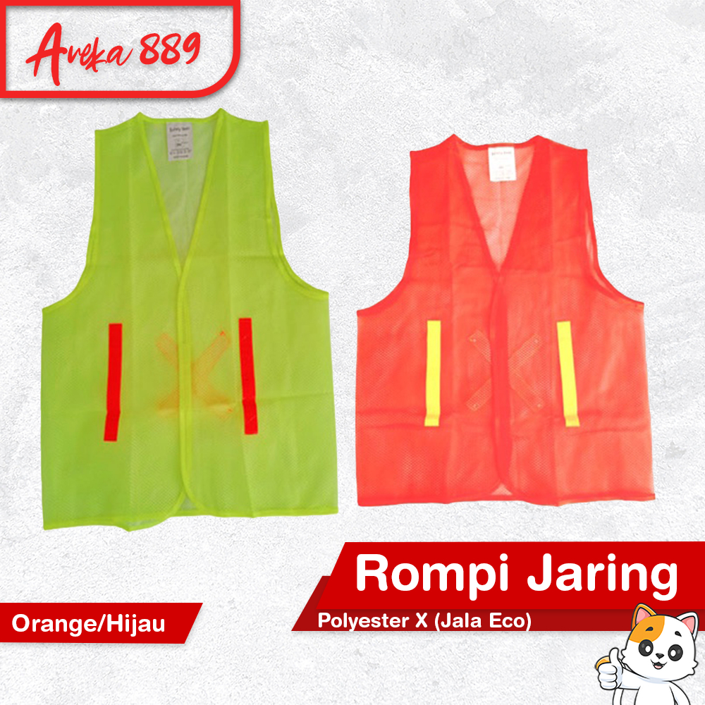 Jual Rompi Safety Jaring Polyester X / Rompi Safety Proyek / Safety ...
