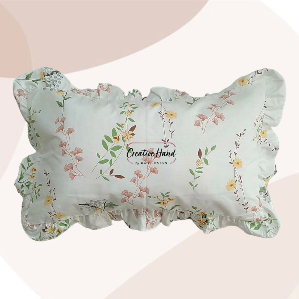 Jual Cover Bantal Balita 30x50 Motif Bunga Frame katun cvc | Shopee ...