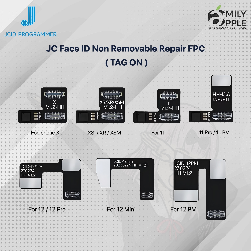 Jual JC Flexible Face ID Non Removable TAG ON Iph XR XS XSMax 11 Pro Max 12 Mini 12 PROMAX ...