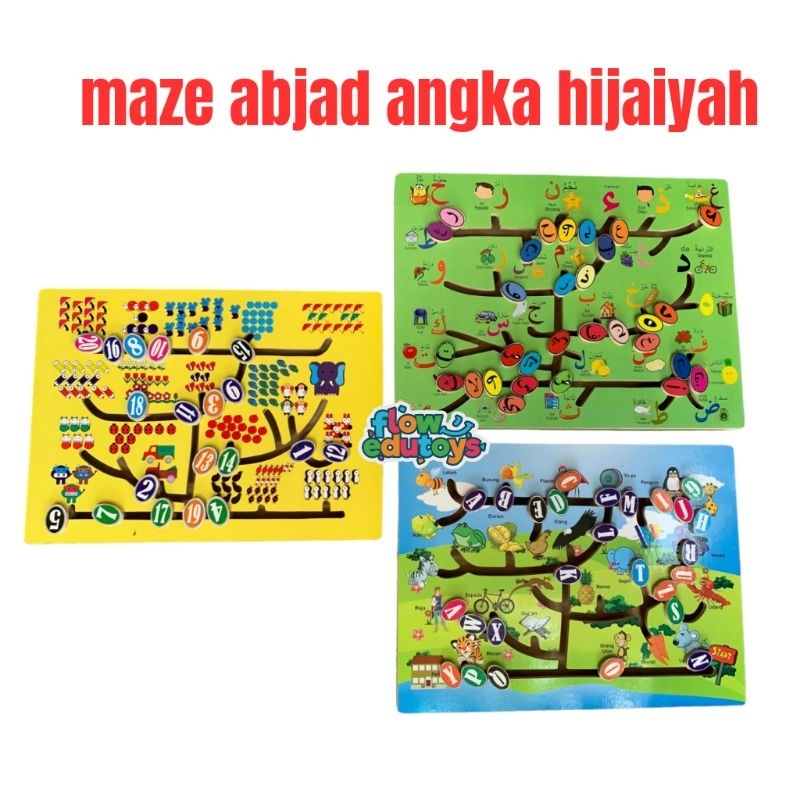 Jual Maze Angka Huruf Hijaiyah Dan Abjad | Shopee Indonesia