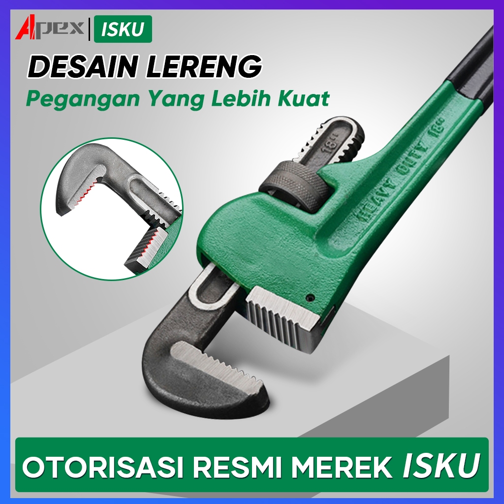 Jual ISKU kunci pipa pipe wrench kunci ledeng 10 12 14 18 24 inch ...