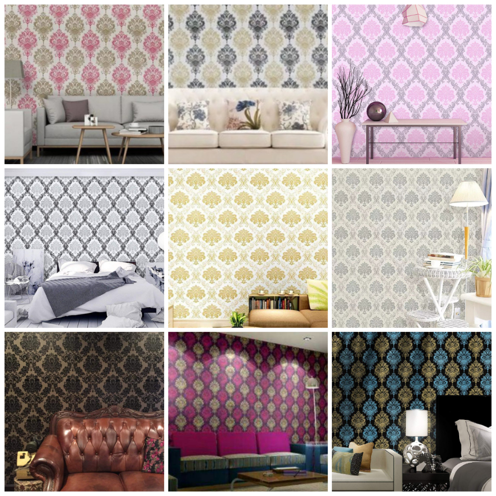 Jual PROMO WALLPAPER STIKER DINDING MOTIF BATIK MODERN PREMIUM BAHAN PVC WALLSTIKER RUANG TAMU ...