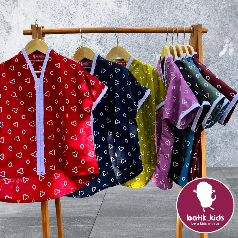 Jual BATIK KIDS TOP BLUS KEBAYA JUMPUTAN MOUSE ATASAN KEBAYA BATIK ANAK ...