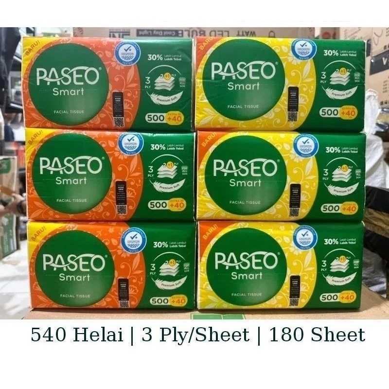 Jual TISU PASEO SMART 540 SHEET KEMASAN BARU ISI LEBIH BANYAK HARGA ...
