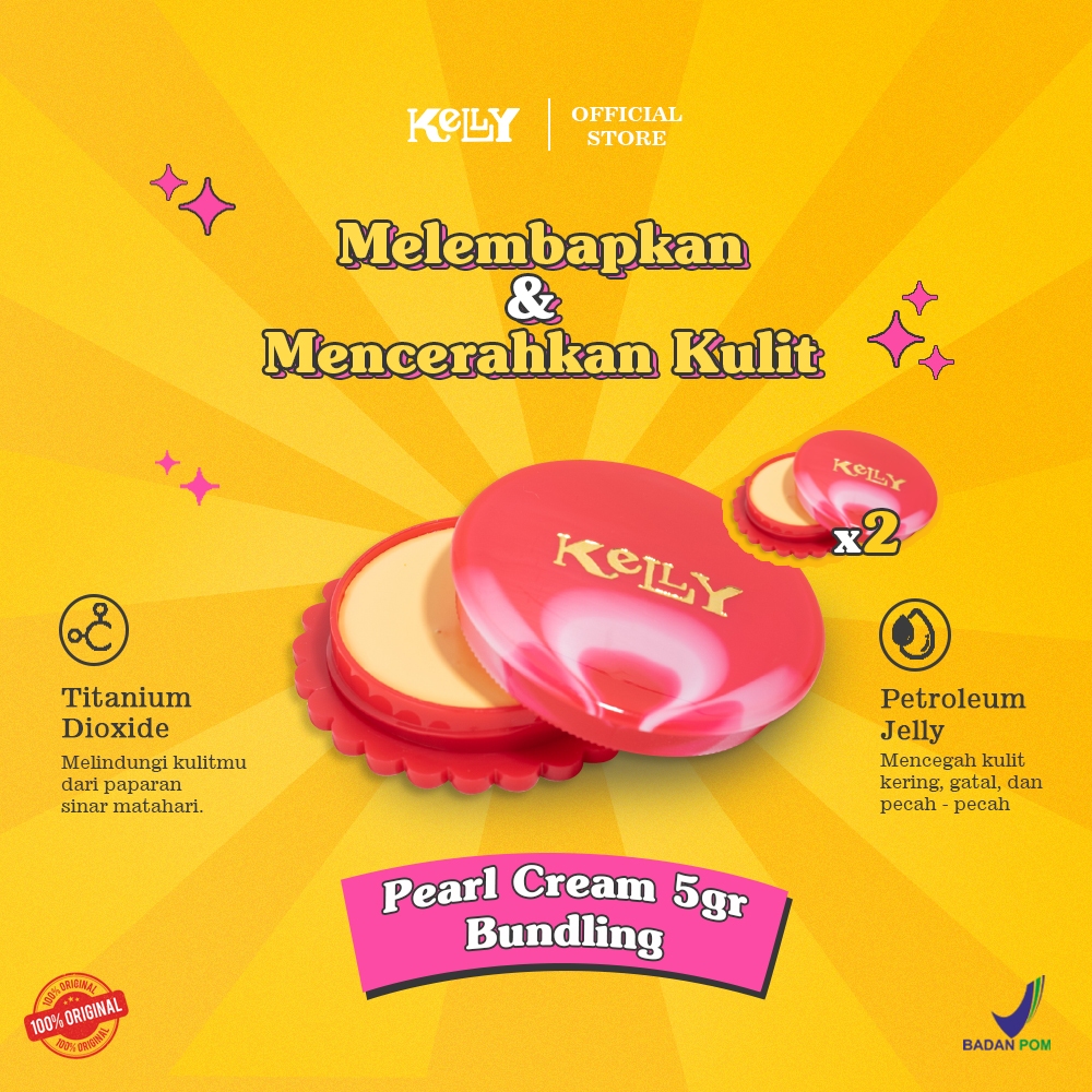 Jual Kelly Pearl Cream 5gr Bundling Original BPOM | Shopee Indonesia