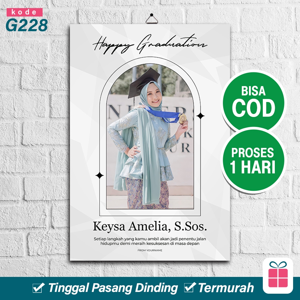 Jual Hadiah / Kado Cetak Foto Papan Wisuda Cewek & Cowok Graduation ...