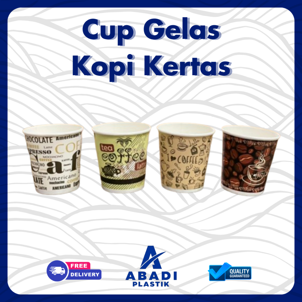 Jual [ 50 PCS ] Paper Cup / Gelas Kertas Kopi Motif 8 oz / 240 ml | Shopee Indonesia