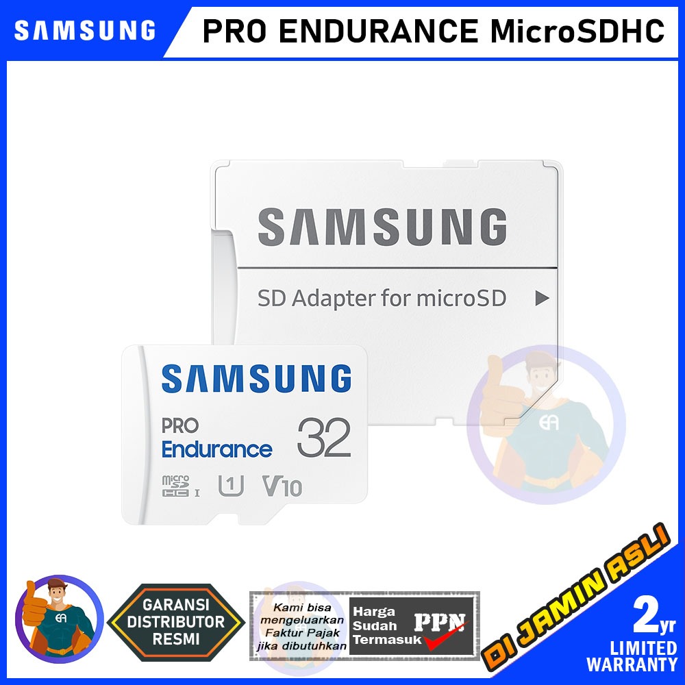 Jual Samsung microSDHC 32GB Pro Endurance U1, V10, Class 10, Memory ...