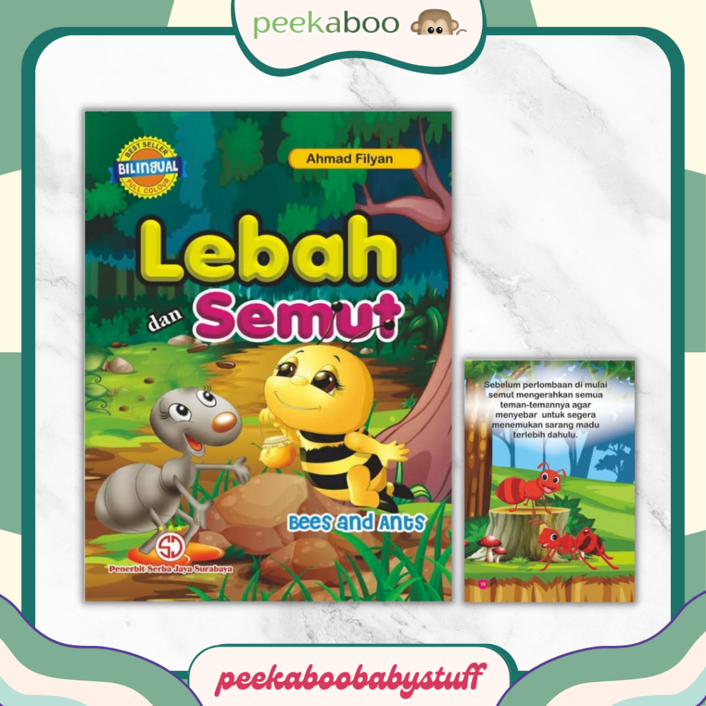 Jual BUKU CERITA ANAK BILINGUAL - TEMA LEBAH DAN SEMUT || DONGENG ...