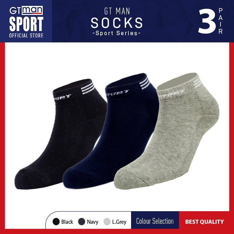 Jual GT Sport Kaos Kaki Pria GT MAN Sport GTS-3in1 Isi 3 Pcs - Men ...