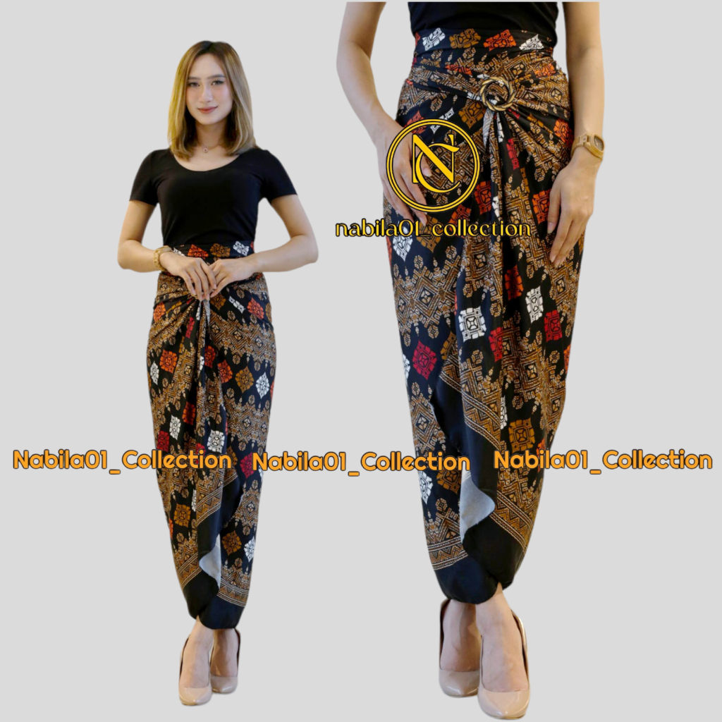 Jual Rok Lilit Batik Rok serut modern Bawahan Kebaya Premium Bahan Foil ...