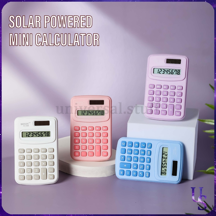 Jual [US] DEXIN Kalkulator Saku Sekolah Kantor Mini Calculator 8 Digit | Shopee Indonesia
