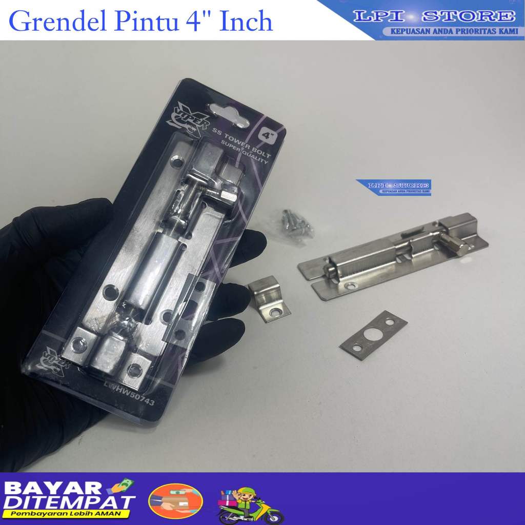 Jual Grendel Slot Pintu Jendela 4" Inch Pengunci Pintu Grendel Jendela ...