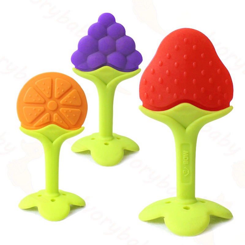 Jual Gigitan bayi silikon bentuk buah baby teether gigitan bayi buah ...