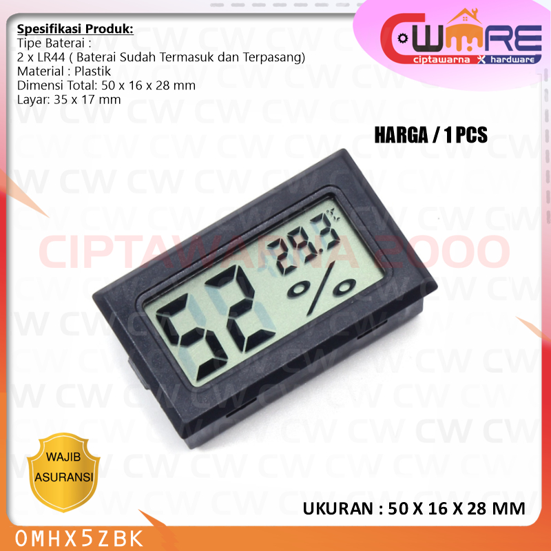 Jual Mini Digital Thermometer / Termometer + Hygrometer Tanpa Kabel ...